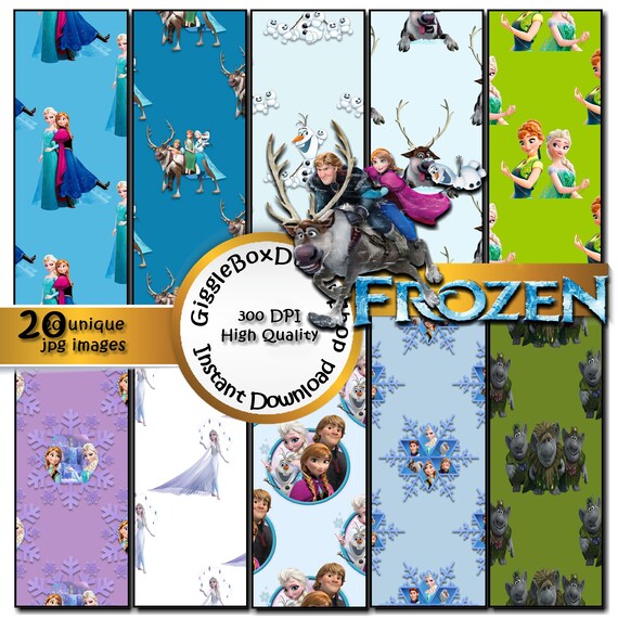 Frozen Seamless Party Printable Stationary Card Making - Etsy Australia