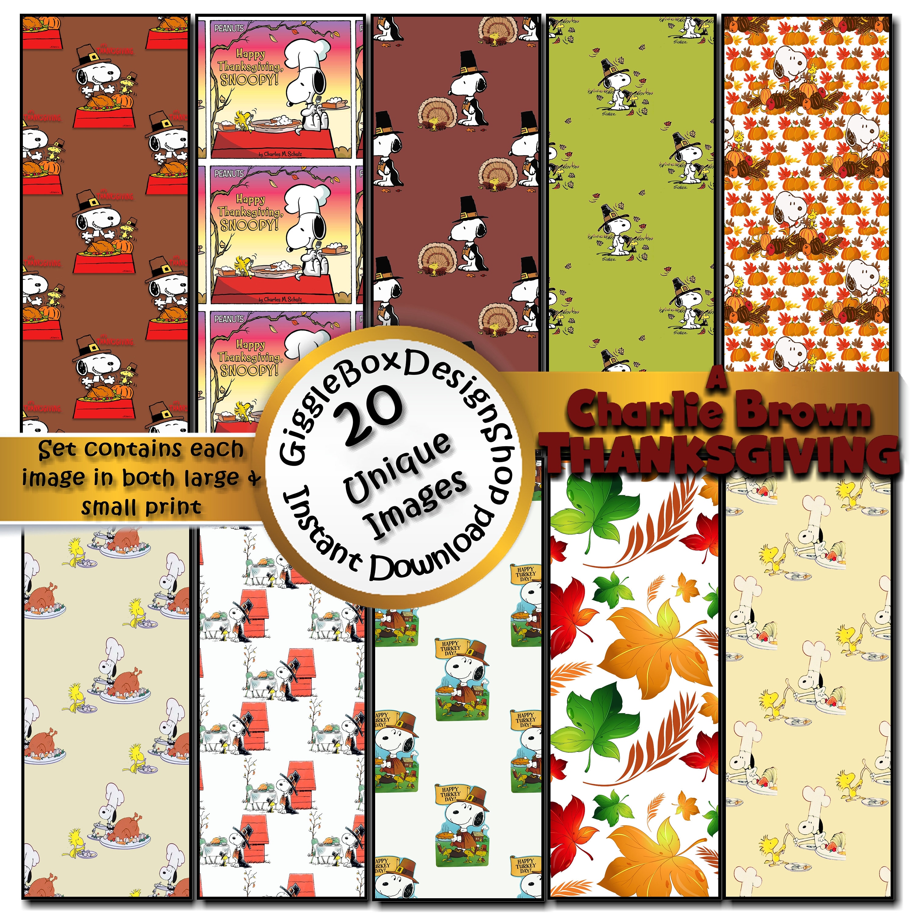 A Charlie Brown Thanksgiving Seamless Party Printable - Etsy