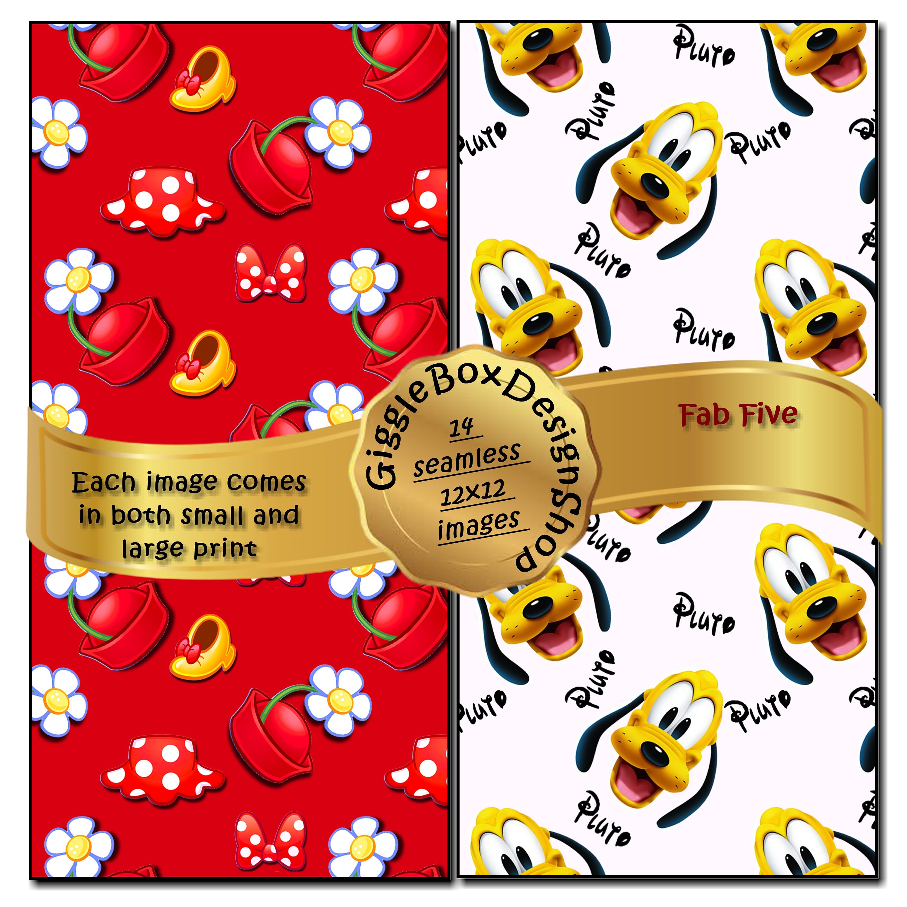 Fab Five Seamless Party Printable Stationary Cards Digital - Etsy