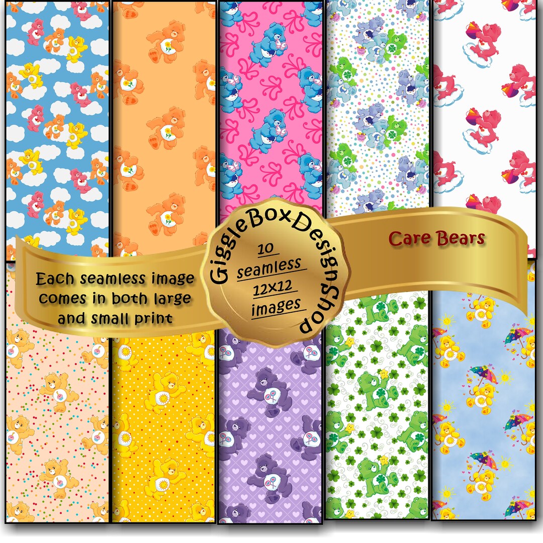 Care Bears Seamless Digital Paper Pack - Etsy UK