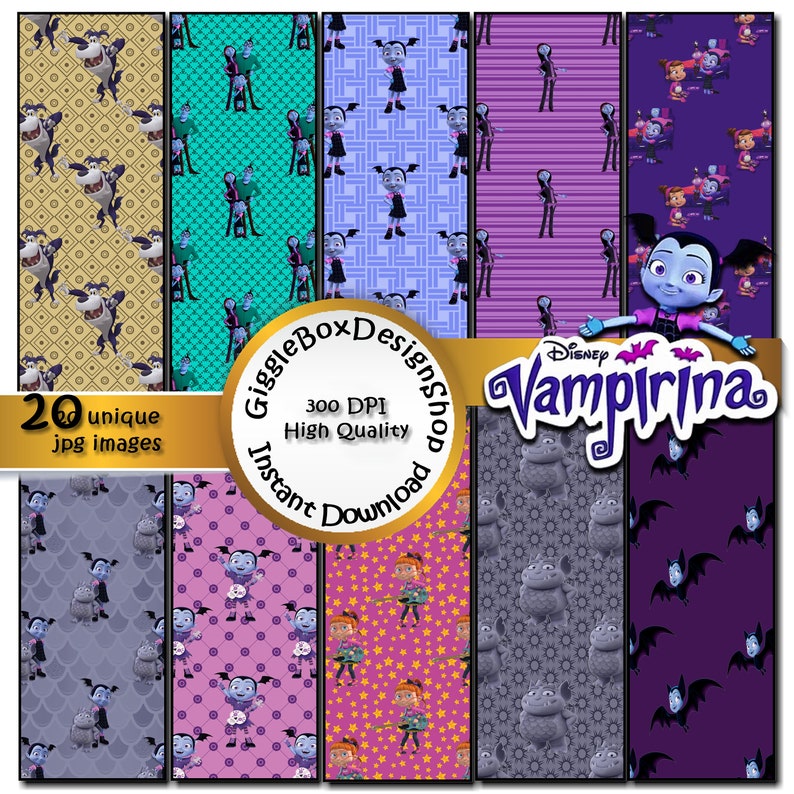 Vampirina Digital Paper Pack Gregoria Creepy Caroline - Etsy