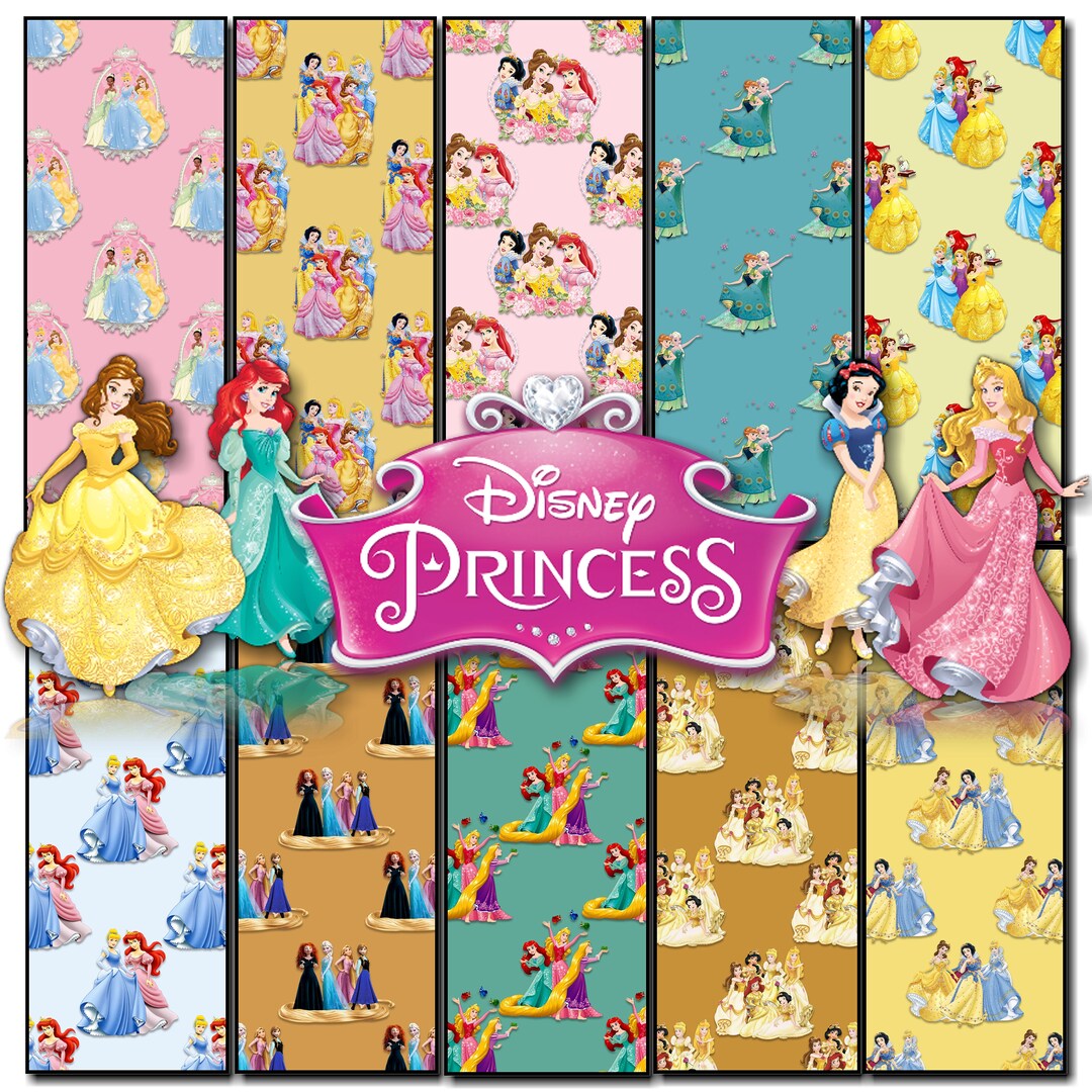 Princess Seamless Printable, Stationary, Digital Paper, Scrapbook ...