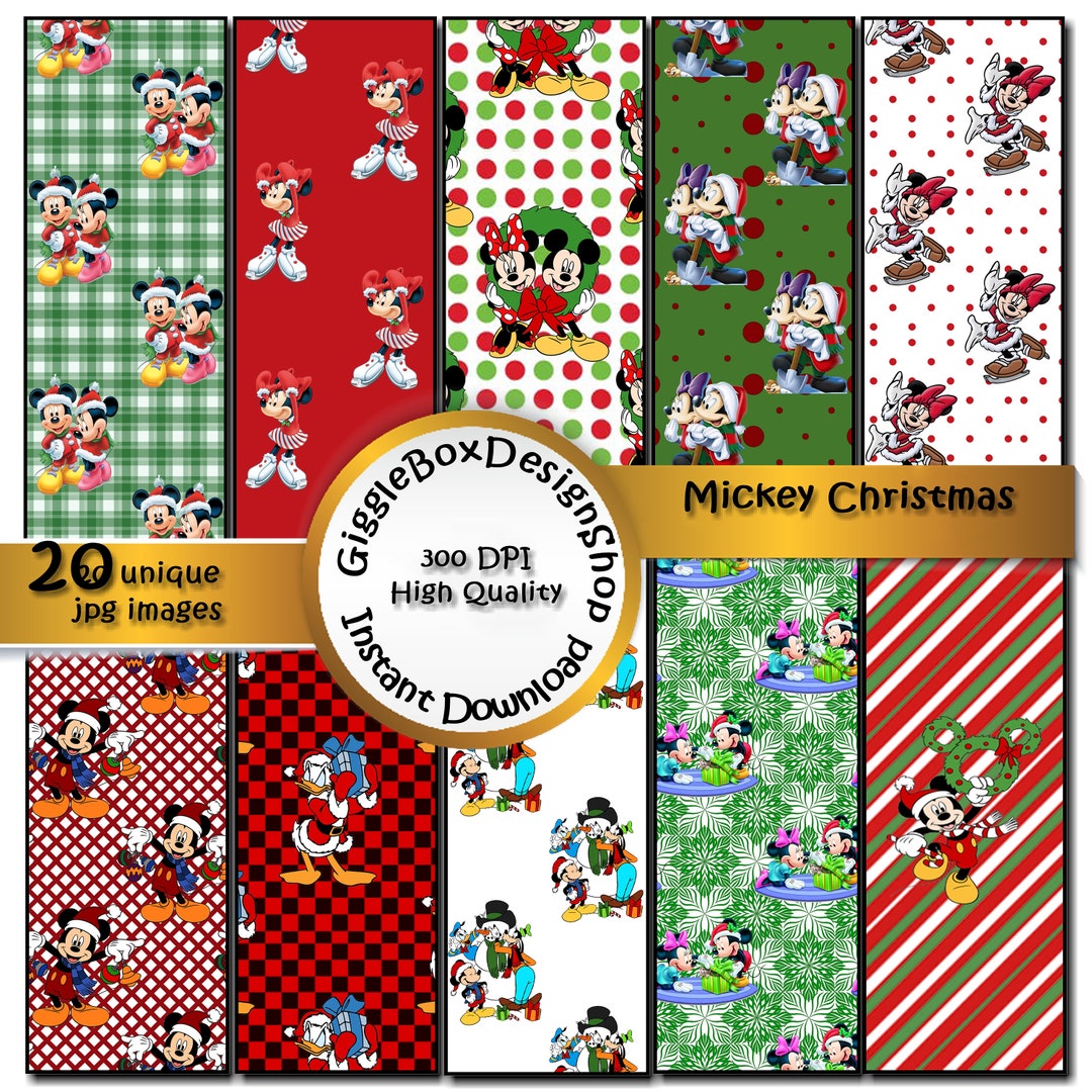 Mickey Christmas Party Printable, Stationary, Card Making, Digital ...
