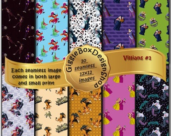 Disney Villains Scrapbook Kit Disney Scrapbook Project Life - Etsy