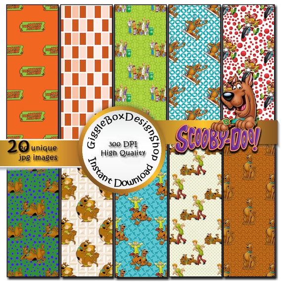 Materials Craft Supplies & Tools Scooby Doo Digital Paper Scooby Doo ...