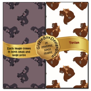 Tarzan Party Printable, Stationary, Card Making, Digital Paper ...