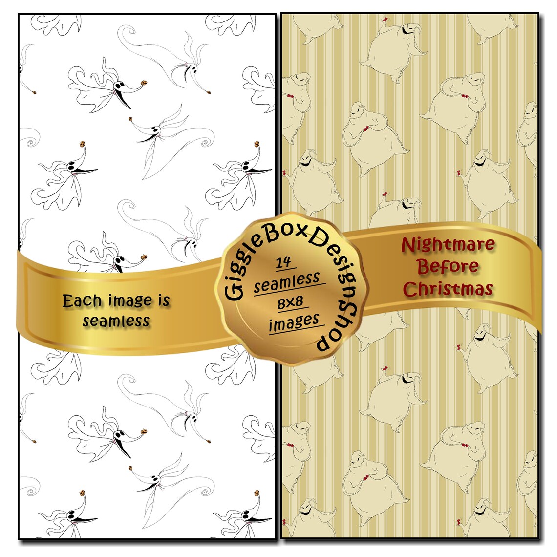 The Nightmare Before Christmas Seamless Digital Paper Pack - Etsy
