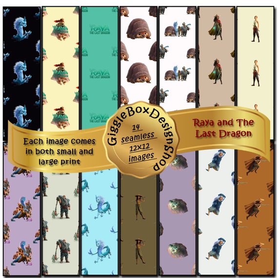 Raya and the Last Dragon Seamless Design Formatted for 12 X - Etsy