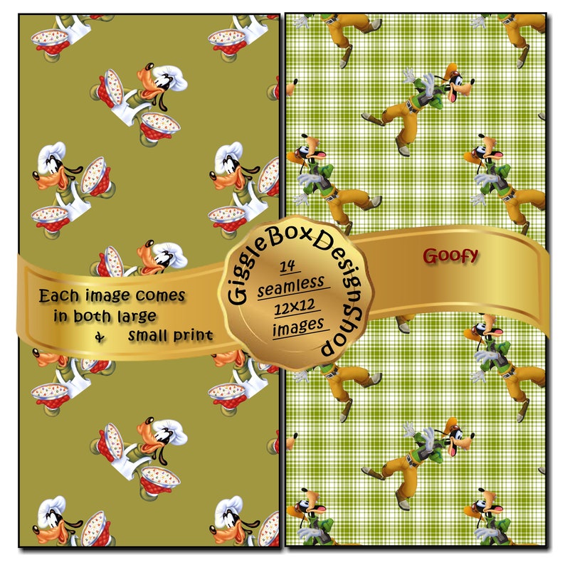 Goofy Seamless Digital Paper Pack Scrapbook Paper - Etsy