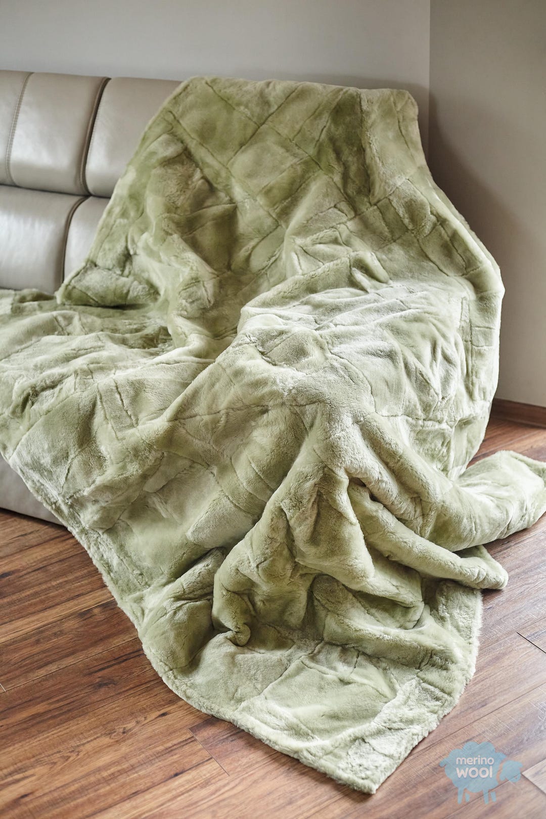 Hand Made Genuine Sheepskin Throw Bed Sheepskin Rug, Natural 160/200cm ...