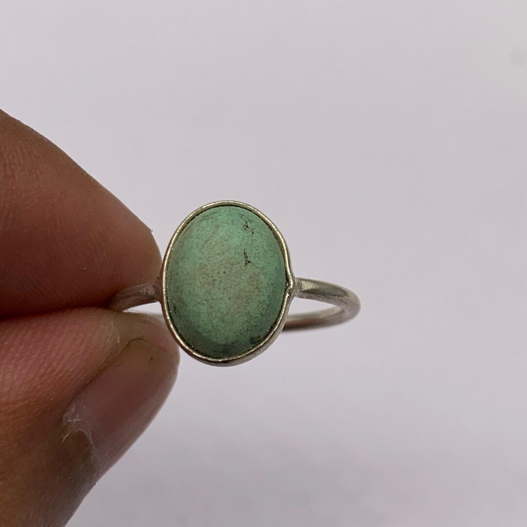 Turquoise Ring: Handmade Sterling Silver Gemstone Jewelry, US Size 7 - Etsy