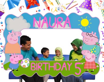 Peppa Pig Photo Booth Frame Peppa Pig Photo Booth Peppa Pig - Etsy