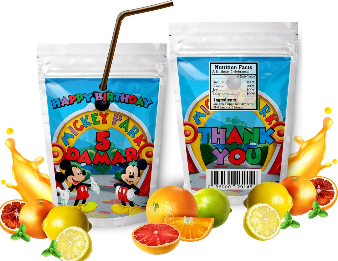 Mickey Mouse Capri Sun - Mickey Mouse Party - Mickey Mouse Theme ...