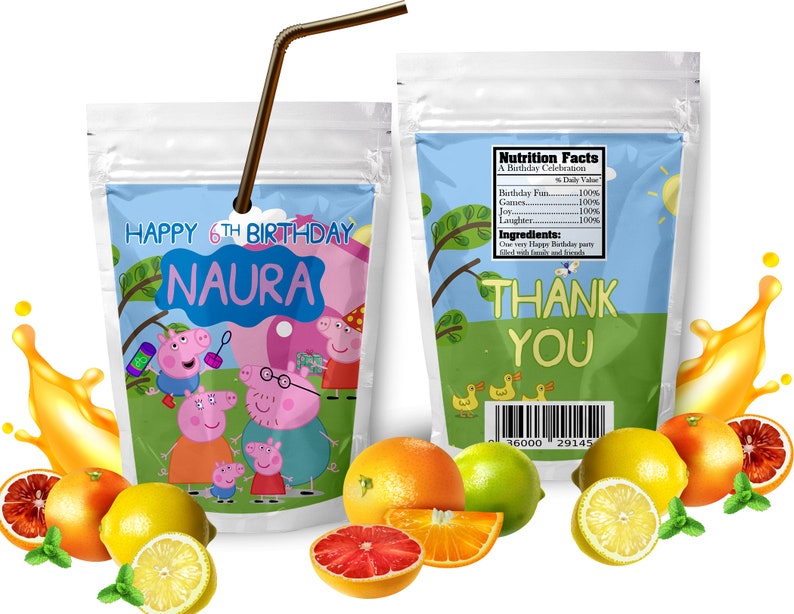 Peppa Pig Capri Sun - Peppa Pig Party - Peppa Pig Theme - Peppa Pig ...