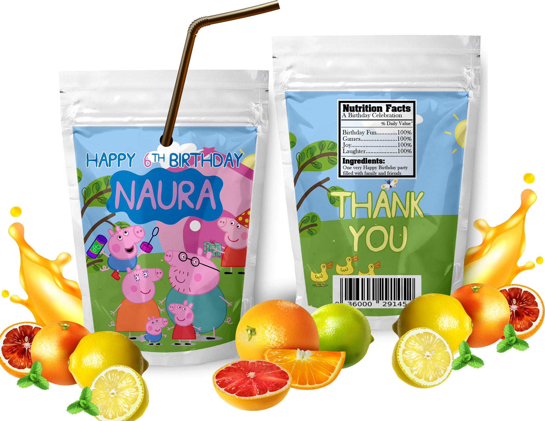 Peppa Pig Capri Sun - Peppa Pig Party - Peppa Pig Theme - Peppa Pig ...
