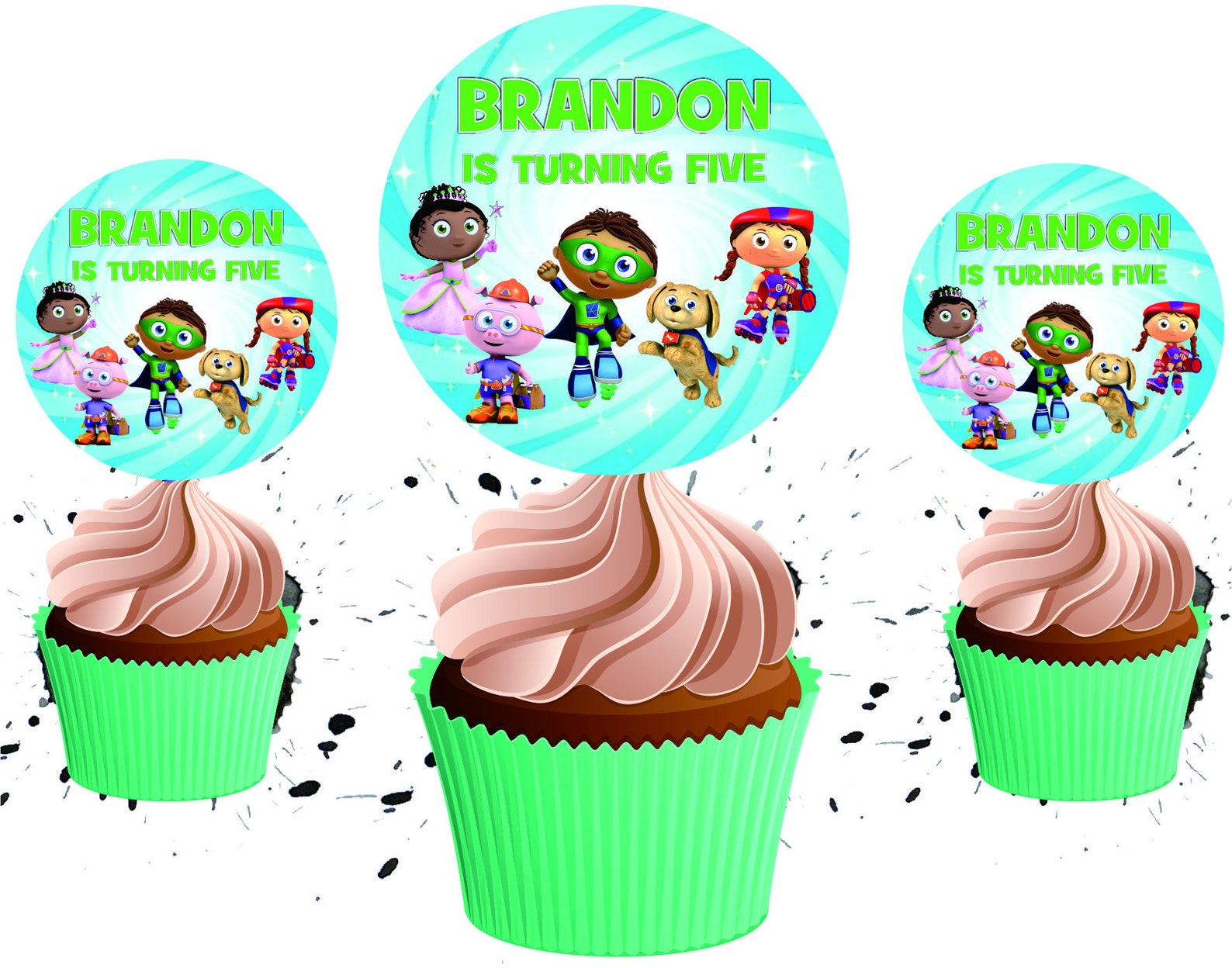 Super Why Cupcake Toppers - Super Why Birthday Party Printable - Super ...