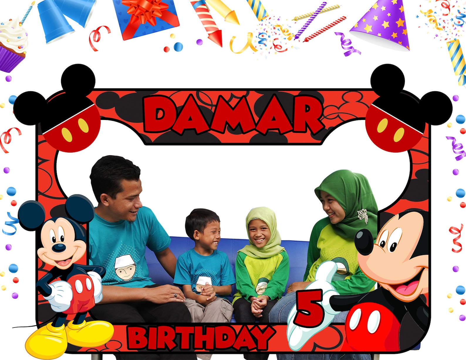 Mickey Mouse Photo Booth Frame - Mickey Mouse Birthday Frame - Mickey ...