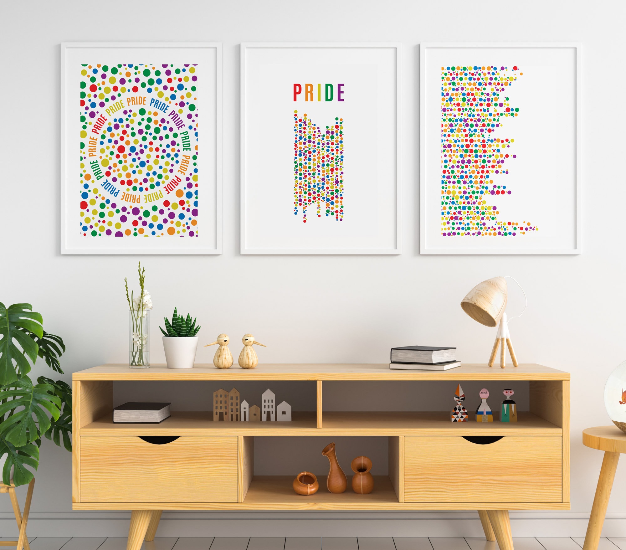LGBTQ Pride Poster Set Printable 4 Digital Download Love - Etsy