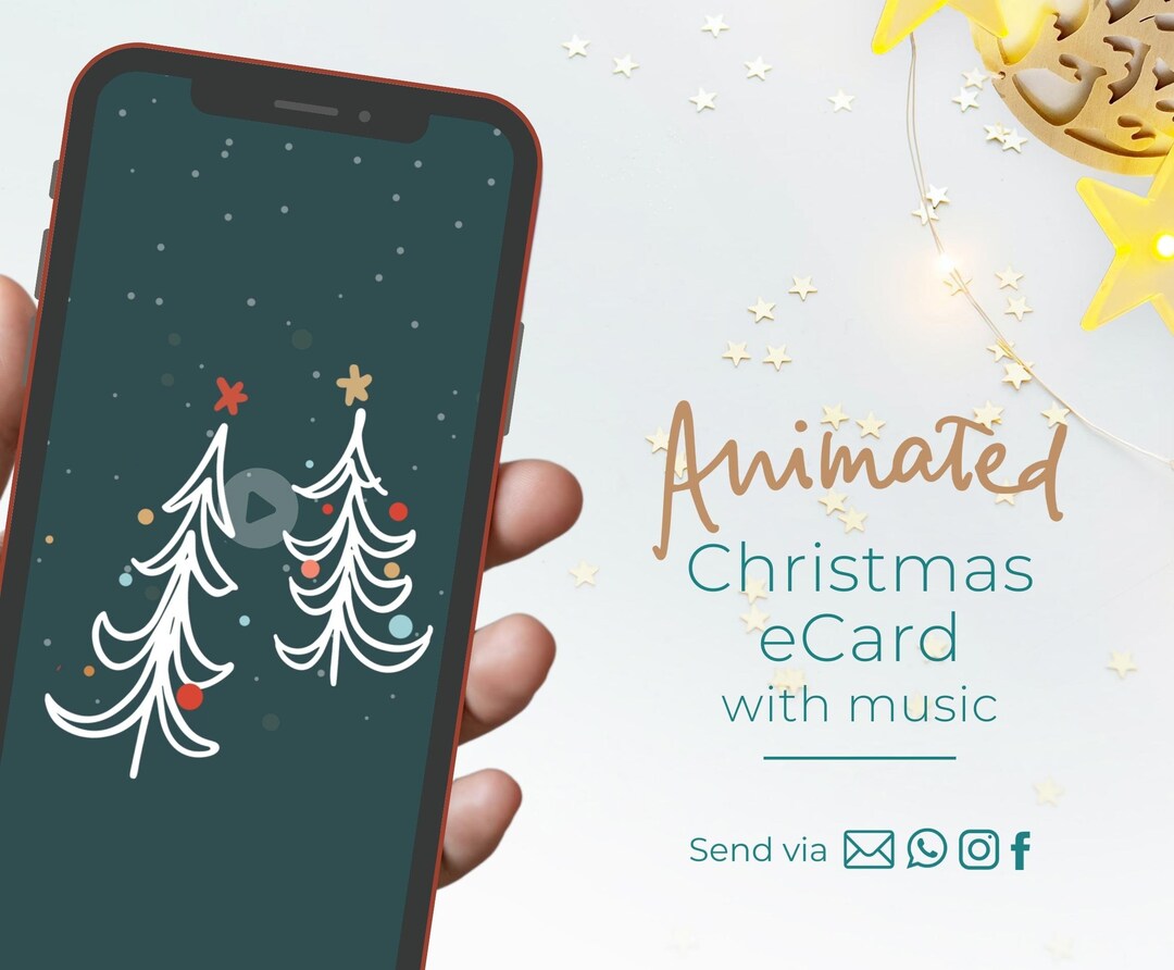 ANIMATED Christmas Ecard, O Christmas Tree Digital Card With Music ...