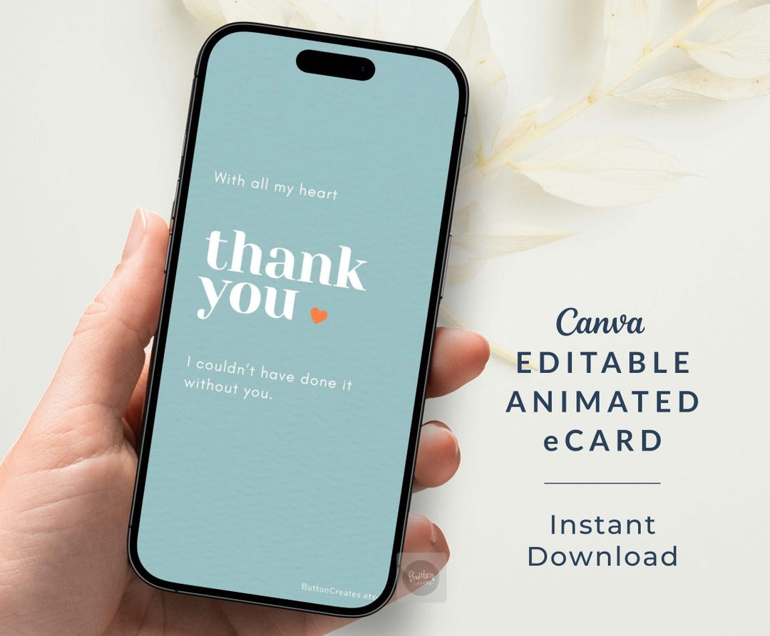 Animated Thank You Card Video, Personalized Appreciation Card for ...
