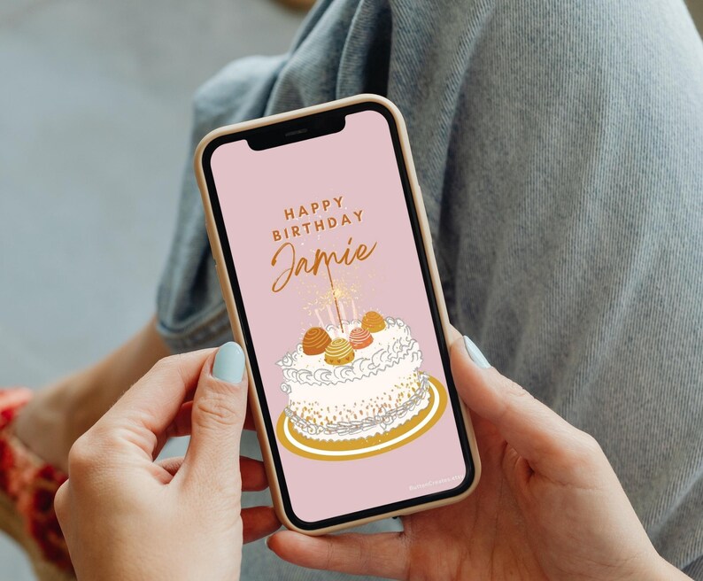Personalized Animated Birthday Card for Mobile Phone Editable - Etsy