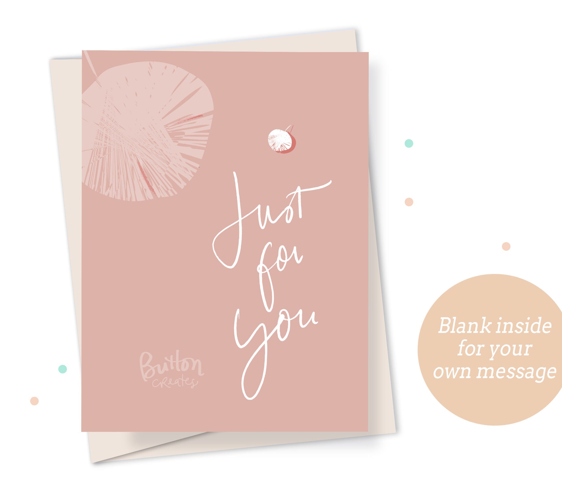 DIGITAL INSTANT DOWNLOAD Just for You Card. Printable 5x7 Card - Etsy