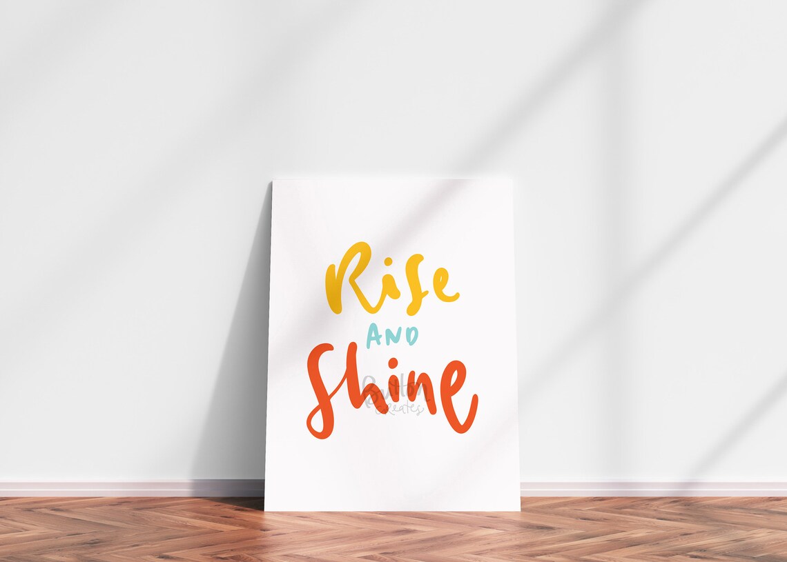 INSTANT DOWNLOAD Rise and Shine Printable Wall Art - Etsy