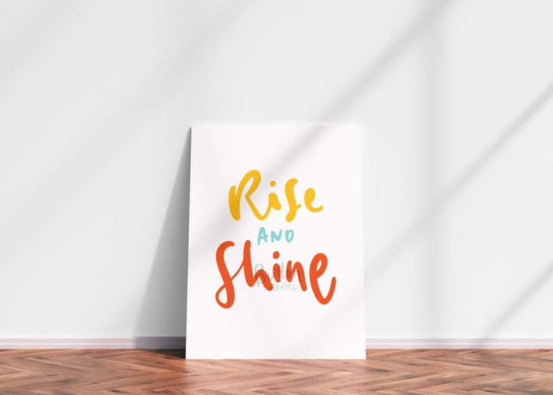 INSTANT DOWNLOAD Rise and Shine Printable Wall Art - Etsy