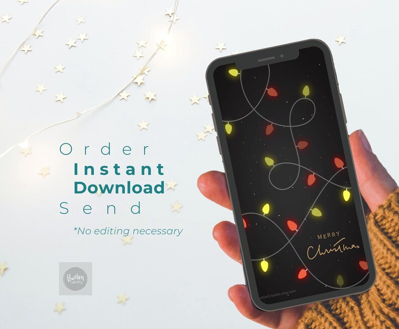 Animated Christmas Lights Ecard Video With Music, Digital Christmas ...