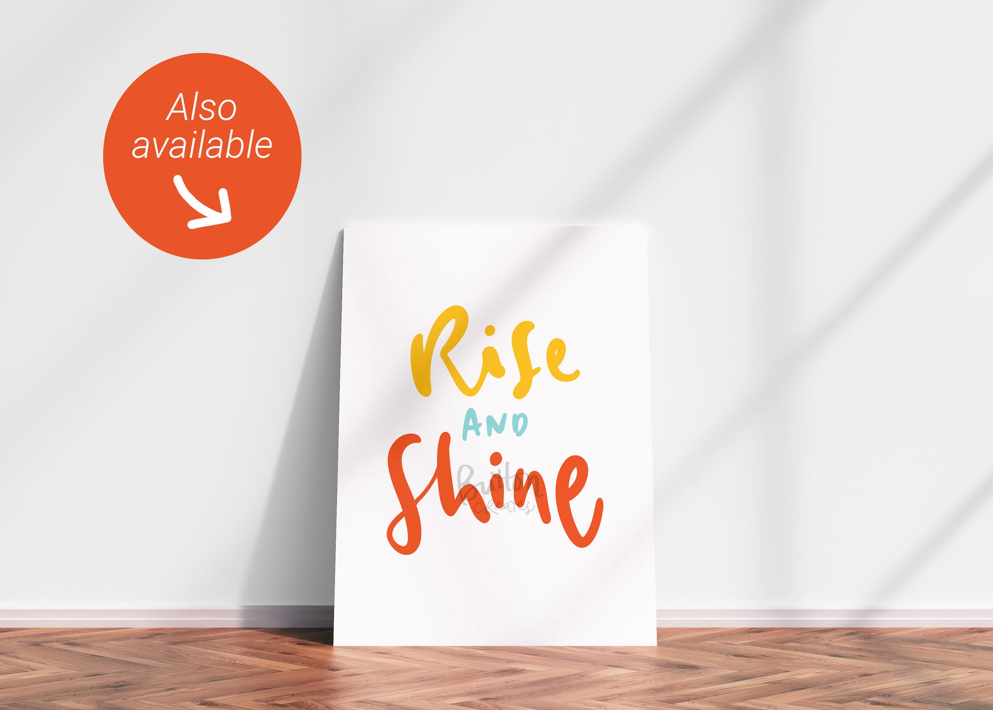 INSTANT DOWNLOAD Rise and Shine Printable Wall Art Positive - Etsy