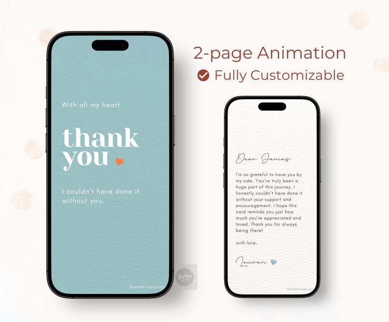 Animated Thank You Card Video, Personalized Appreciation Card for ...