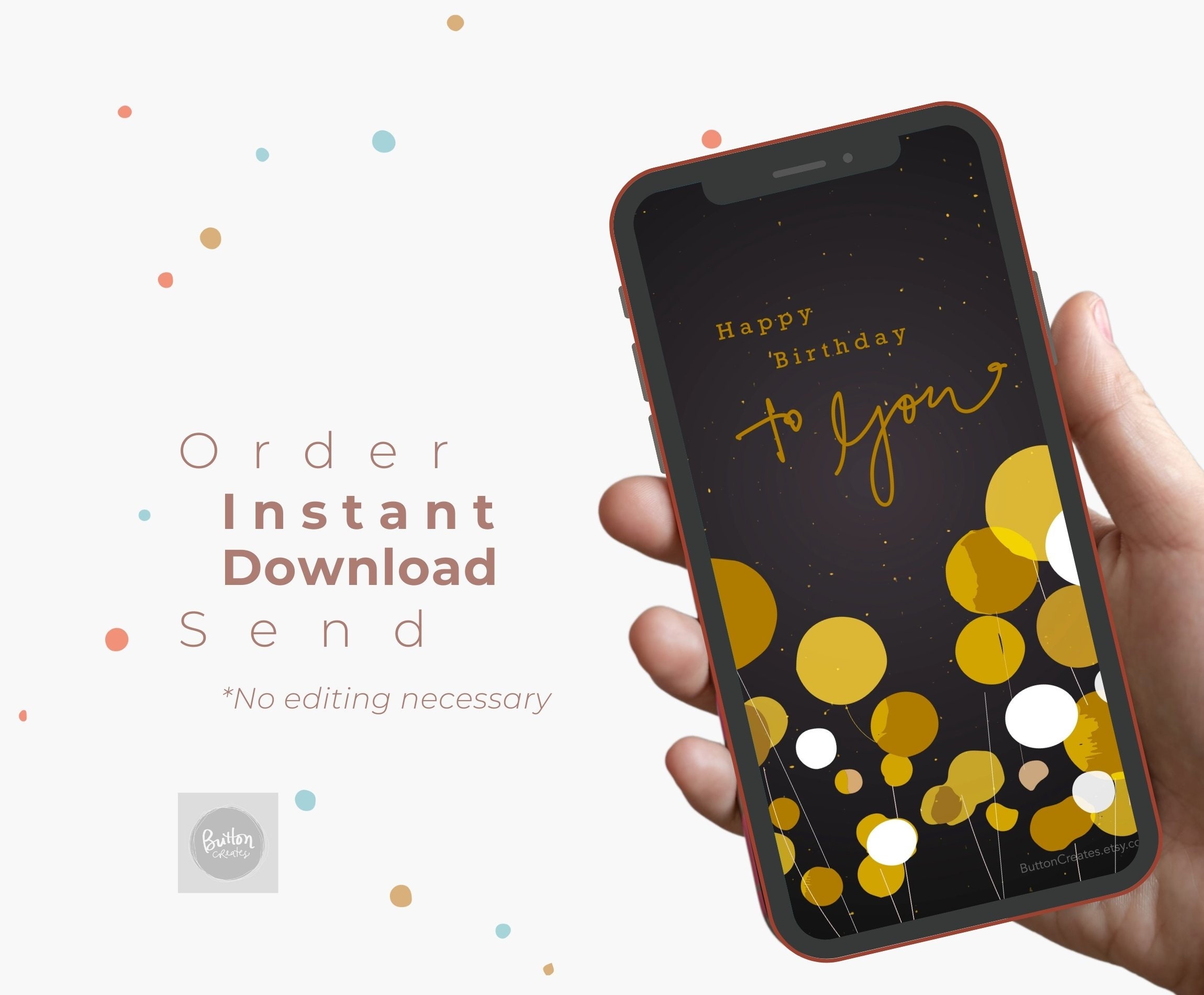 Animated Birthday Card for Mobile Phone, Happy Birthday Ecard Video ...