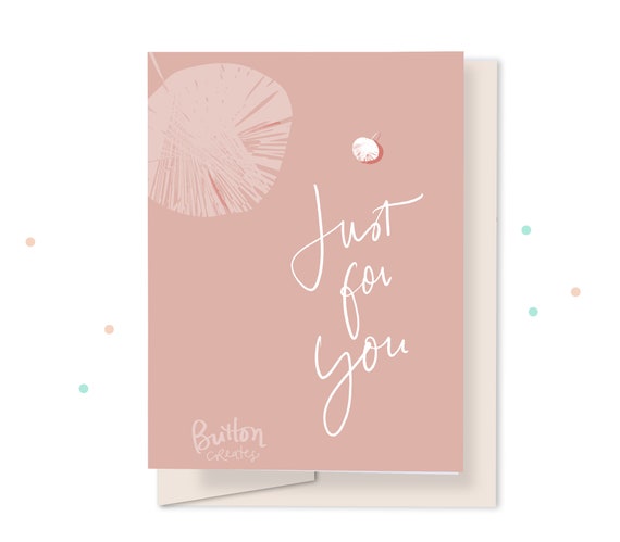 DIGITAL INSTANT DOWNLOAD Just for You Card. Printable 5x7 | Etsy