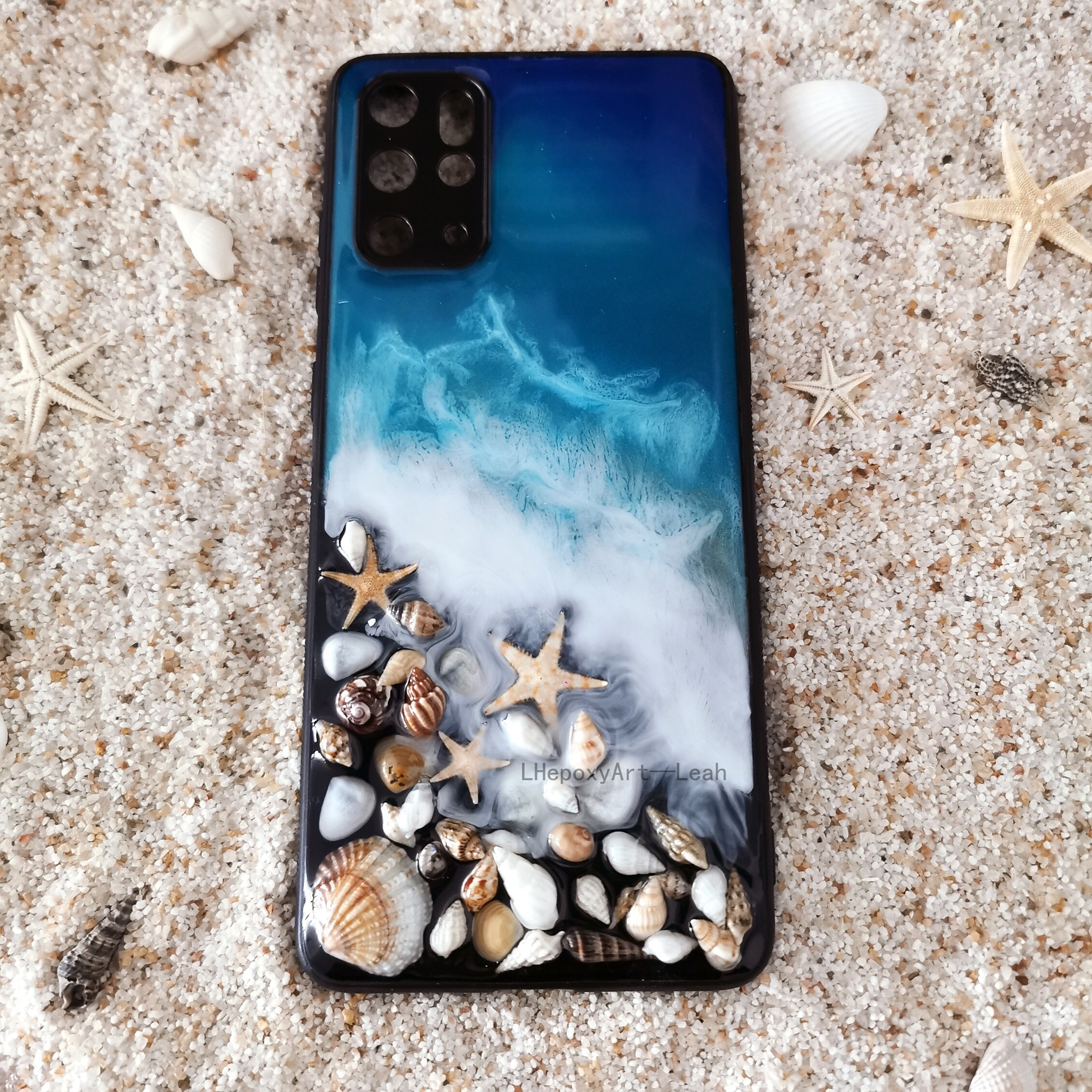 Handmade Shell Starfish Sea Waves Resin Ocean Phone Case - Etsy