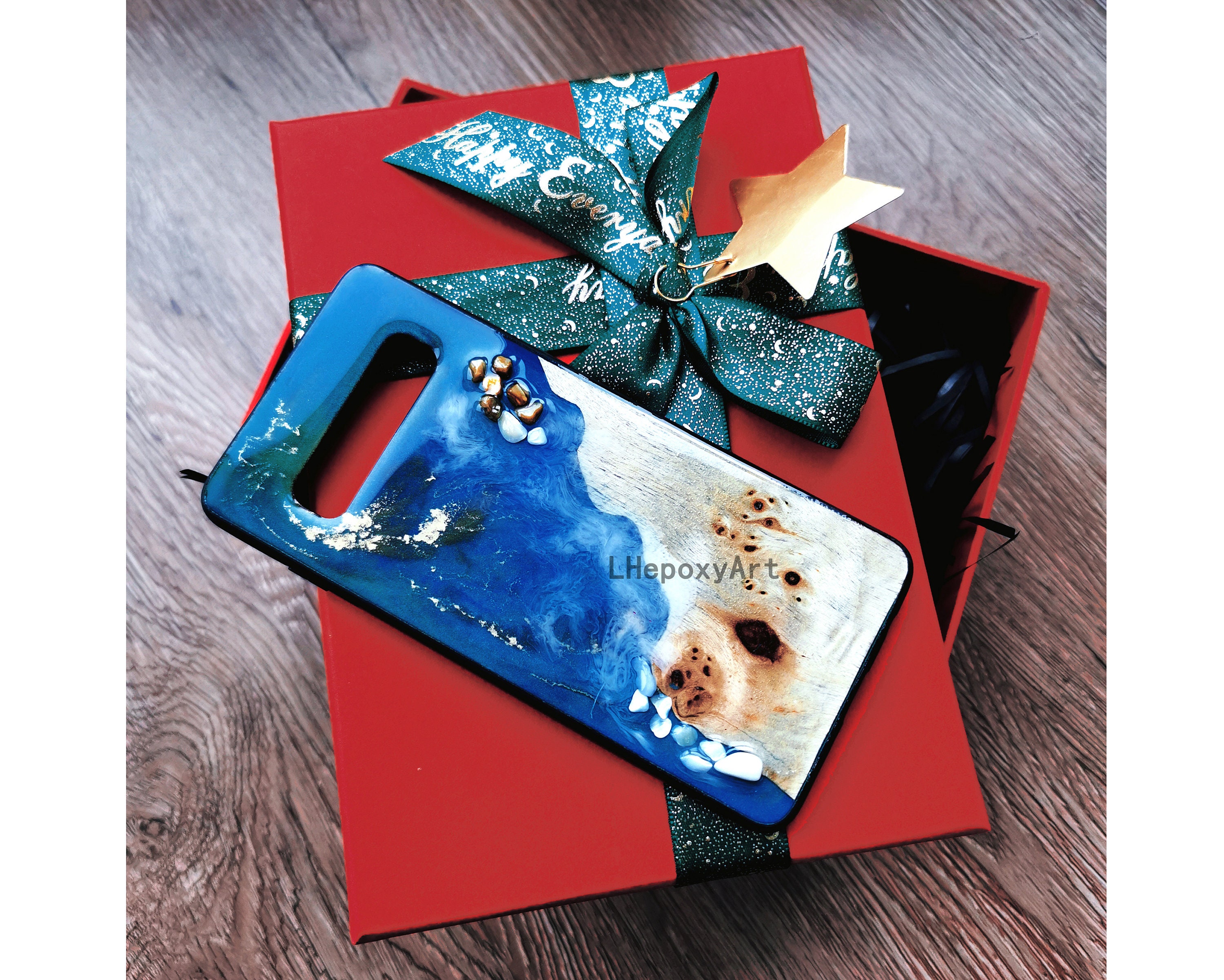 Wood Stone Blue Resin Ocean Wave Phone Case for Iphone13promax - Etsy