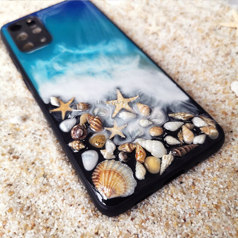 Handmade Shell Starfish Sea Waves Resin Ocean Phone Case - Etsy