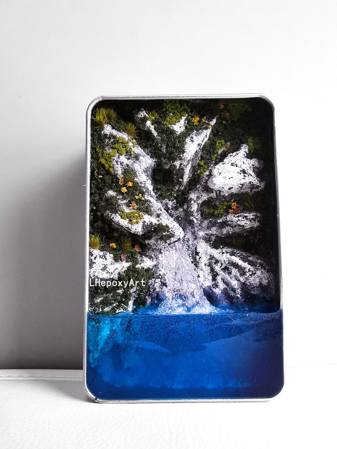 Diorama,pocket-sized Resin Scape Terrarium,miniature Waterfall,home ...