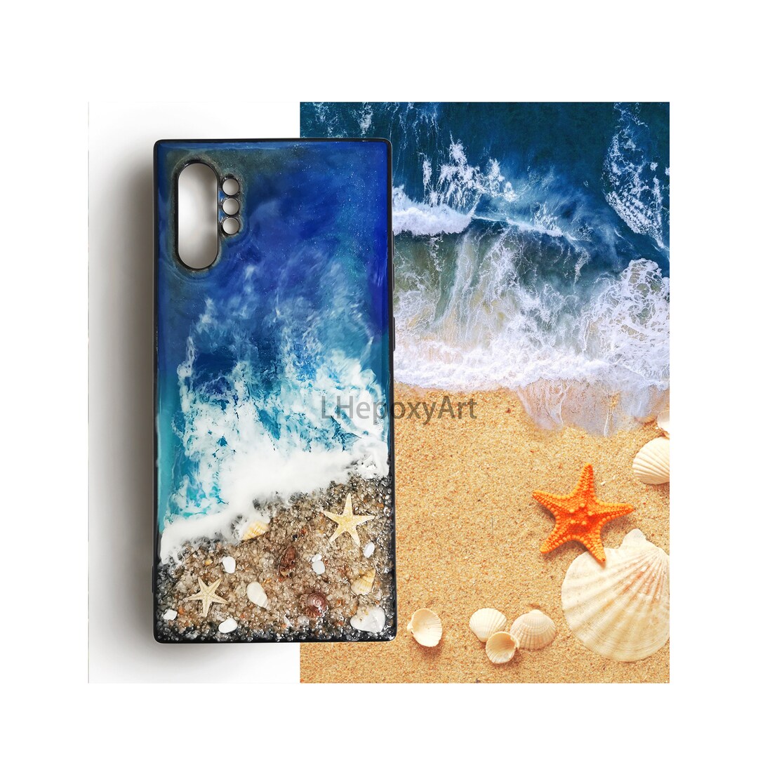 Ocean Resin Phone Case: Starfish Shells Sand Design - Etsy