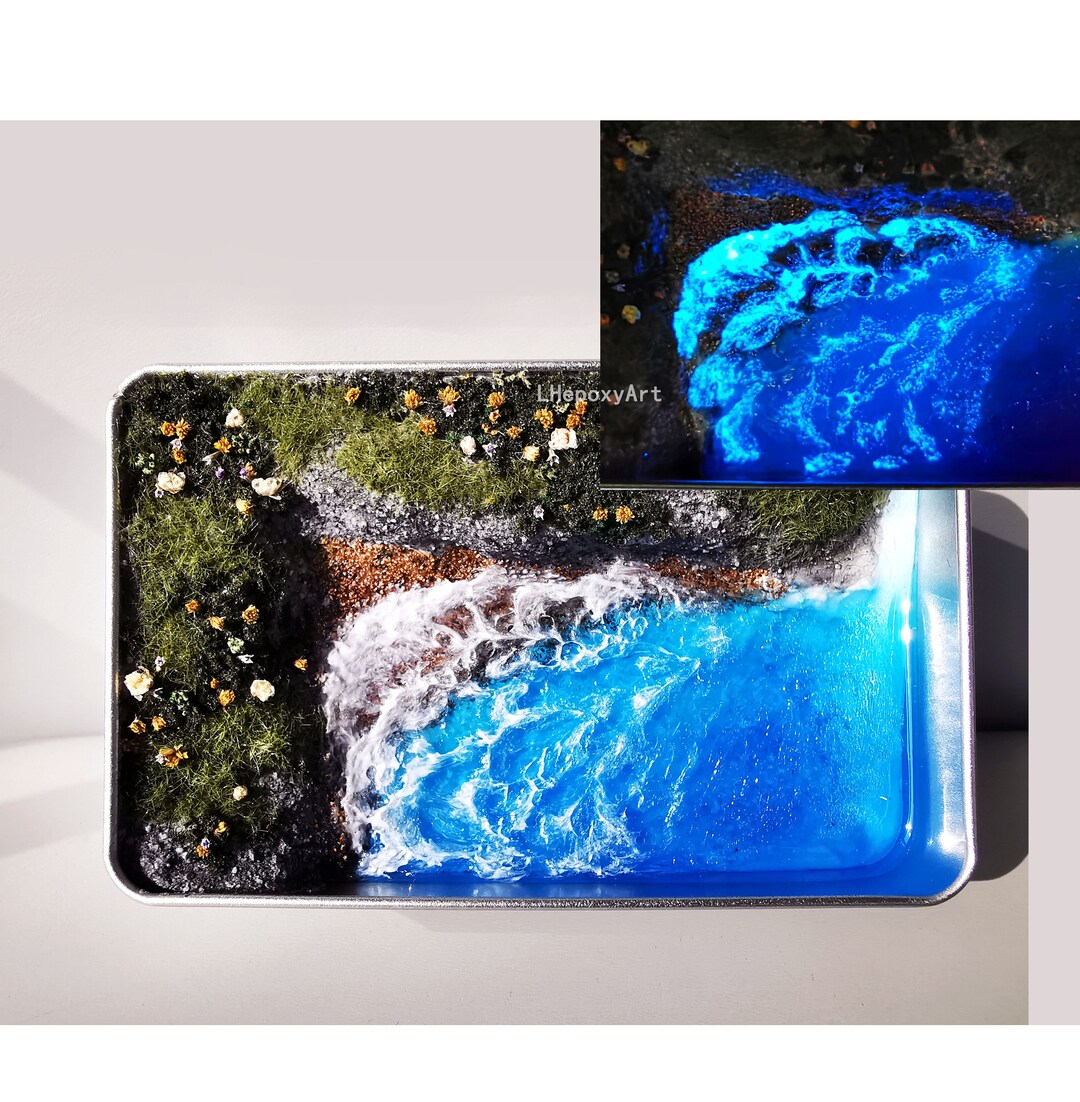 Diorama,luminous Miniature Landscapes,pocket-sized Ocean Resin Scape ...