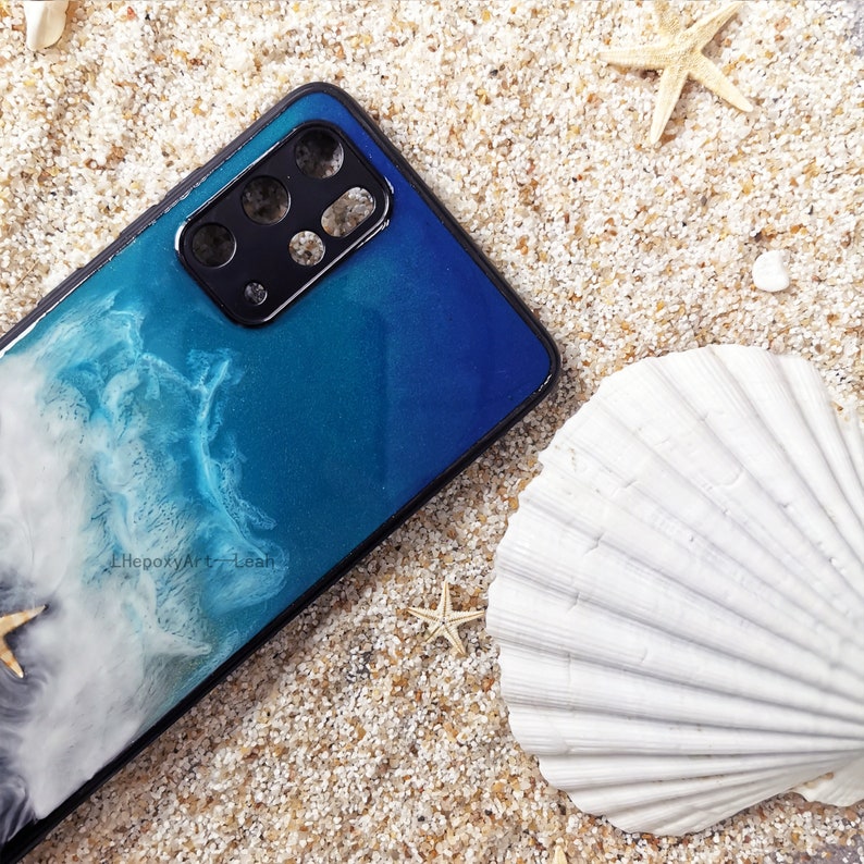 Handmade Shell Starfish Sea Waves Resin Ocean Phone Case - Etsy