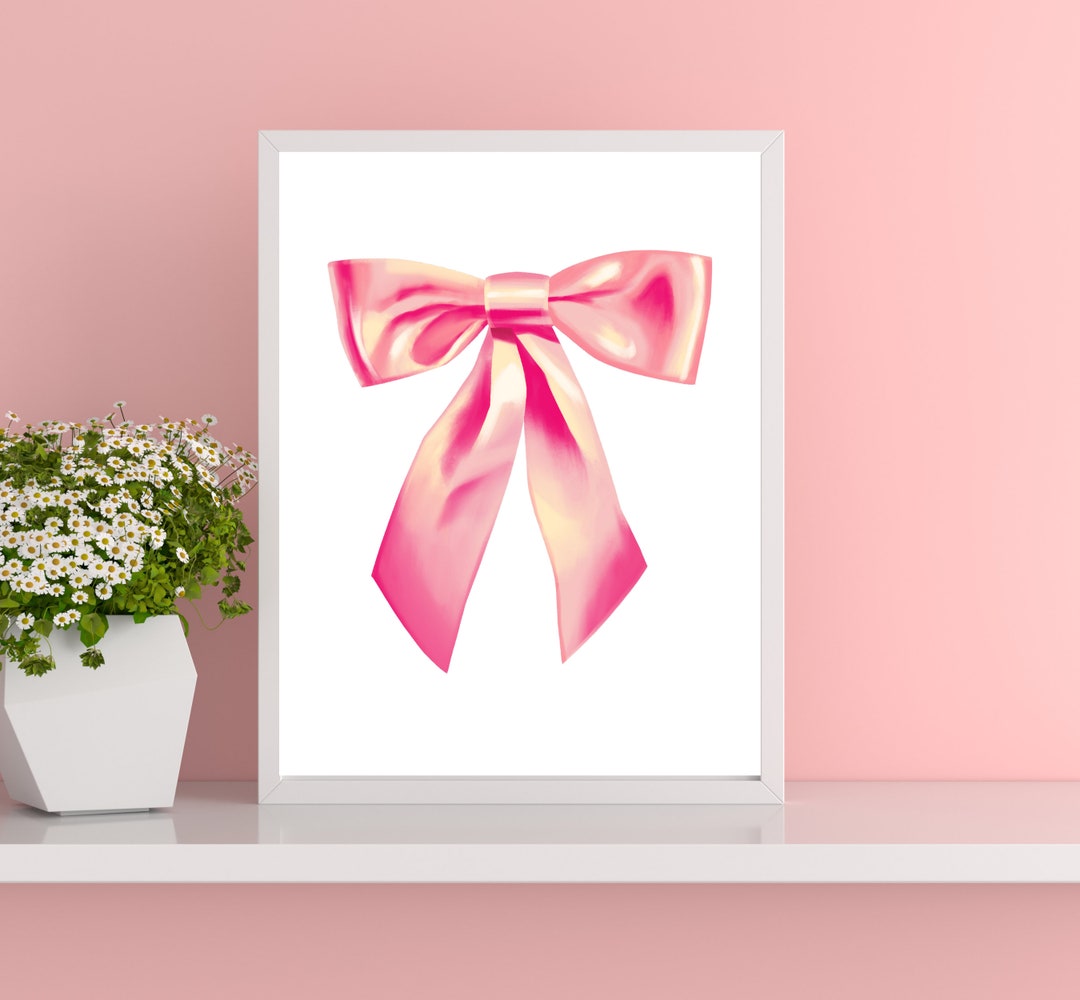 Coquette Pink Bows Digital Wall Art/postercoquette Room - Etsy