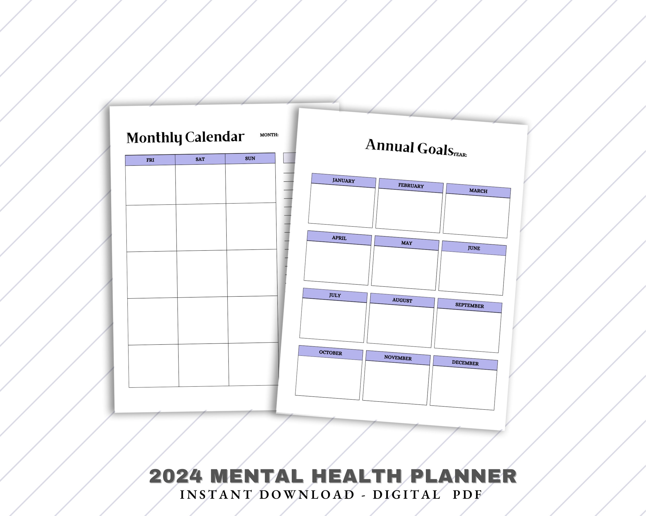 Mental Health Journal, Printable Mental Health Planner, Mental Health ...
