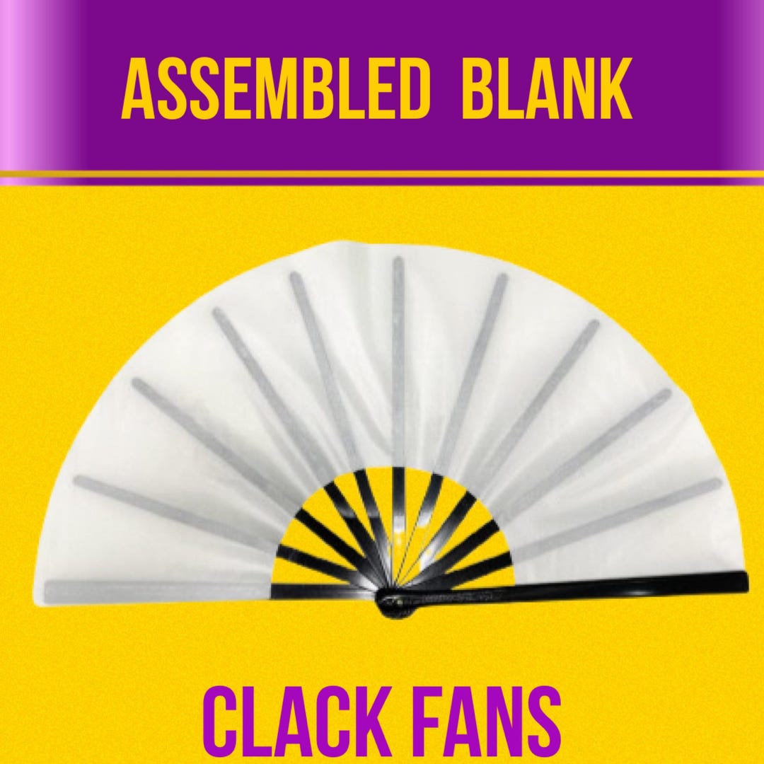 Assembled Large 13in Clack Fan, Sublimation Fan - Etsy