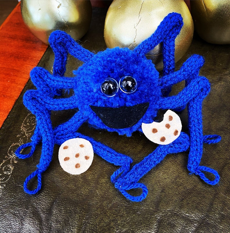 Elmo & Cookie Monster Spider Fan Art Knitted Sesame Street - Etsy