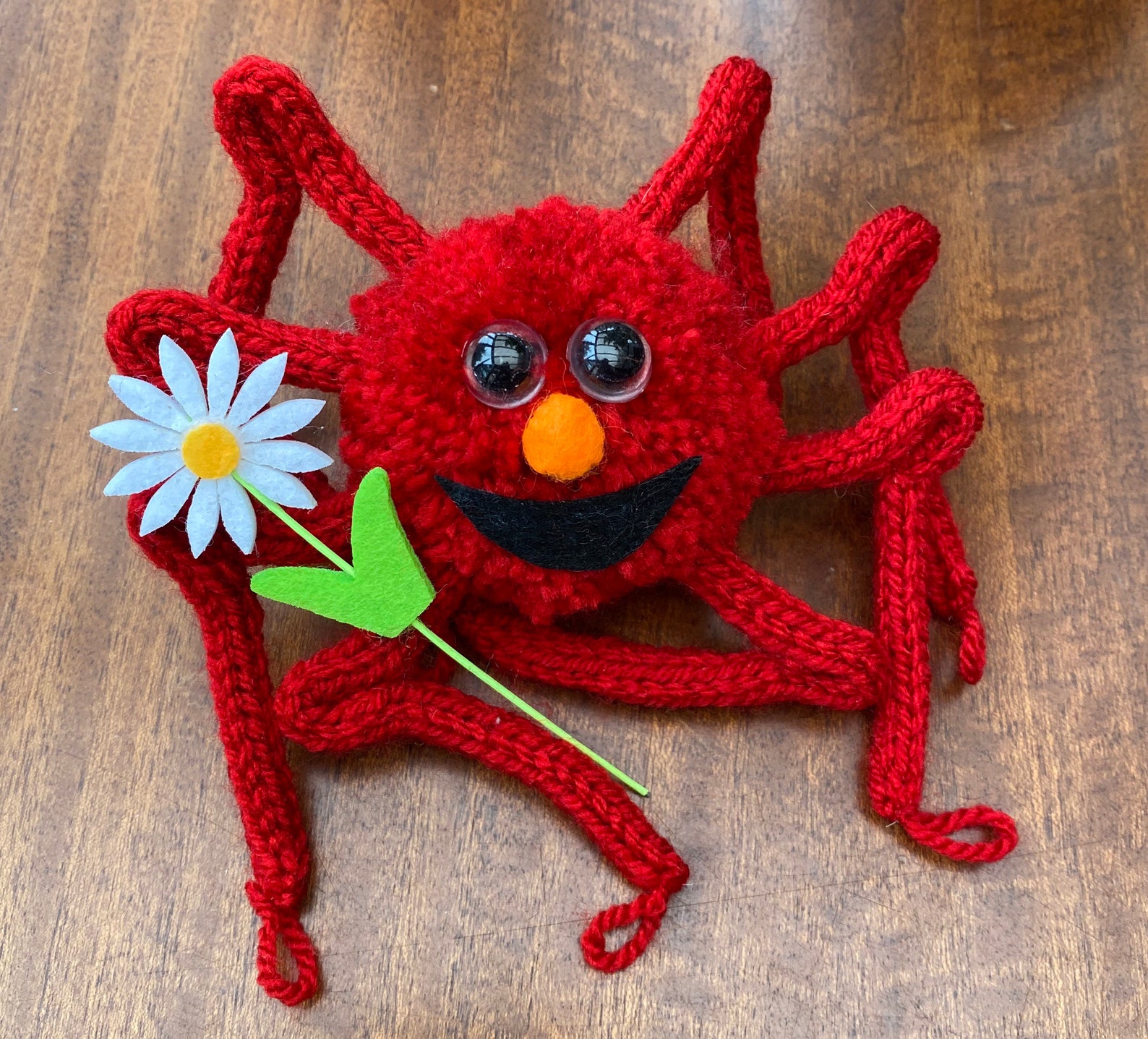 Elmo & Cookie Monster Spider Knitted Sesame Street Cutey - Etsy