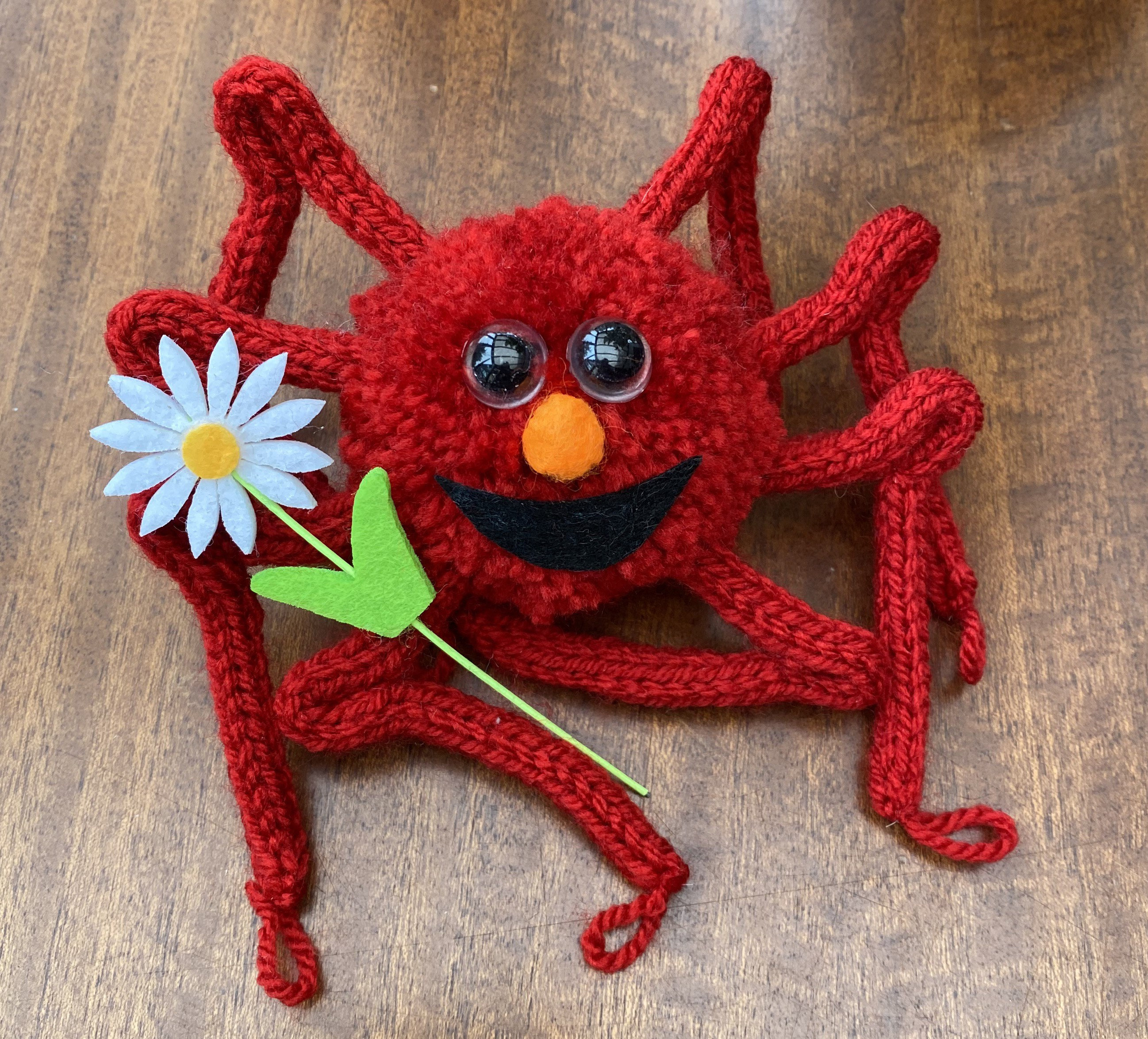 Elmo & Cookie Monster Spider Fan Art Knitted Sesame Street Cutey Crawly ...