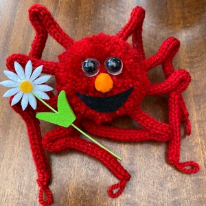 Elmo & Cookie Monster Spider Fan Art Knitted Sesame Street Cutey Crawly ...