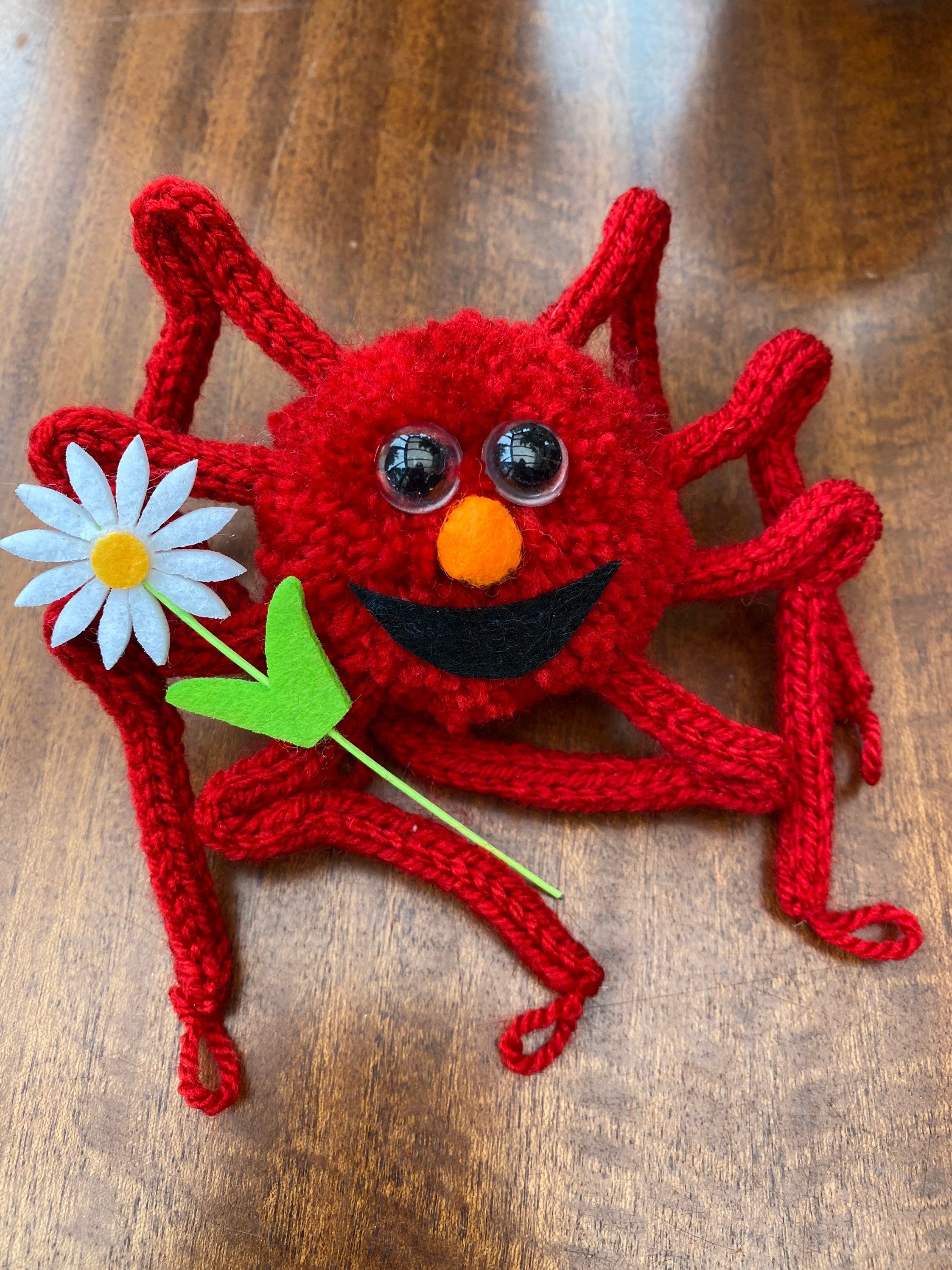 Elmo & Cookie Monster Spider Fan Art Knitted Sesame Street Cutey Crawly ...