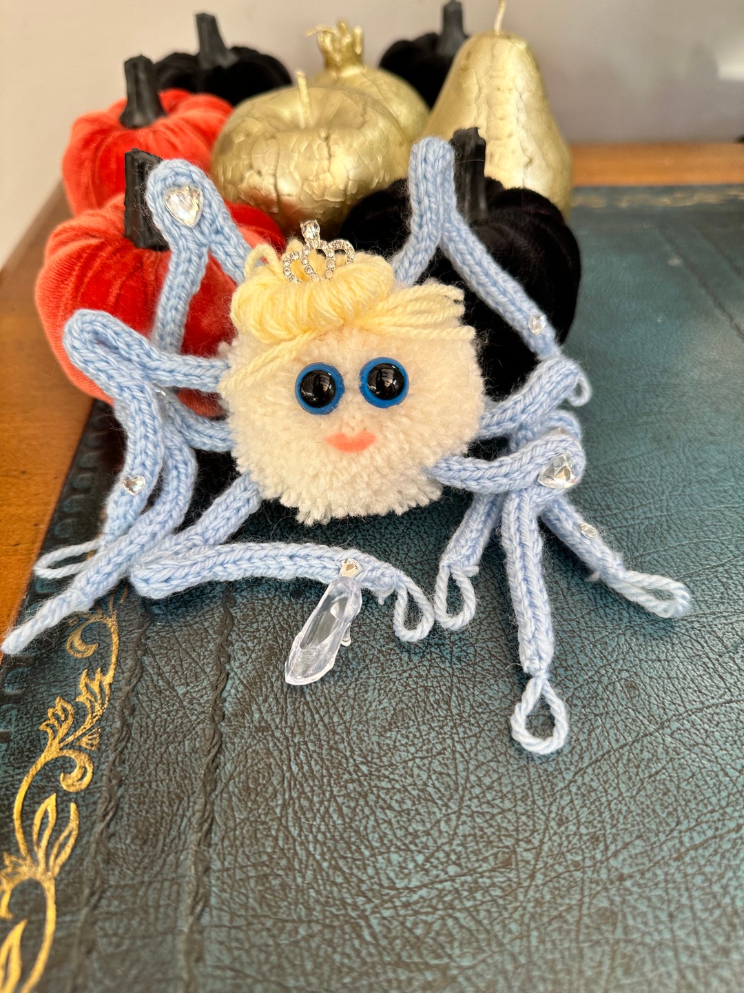 Cinderella Spidy Princess Disney Fan Art Plush Spider Knitted Pom Pom ...