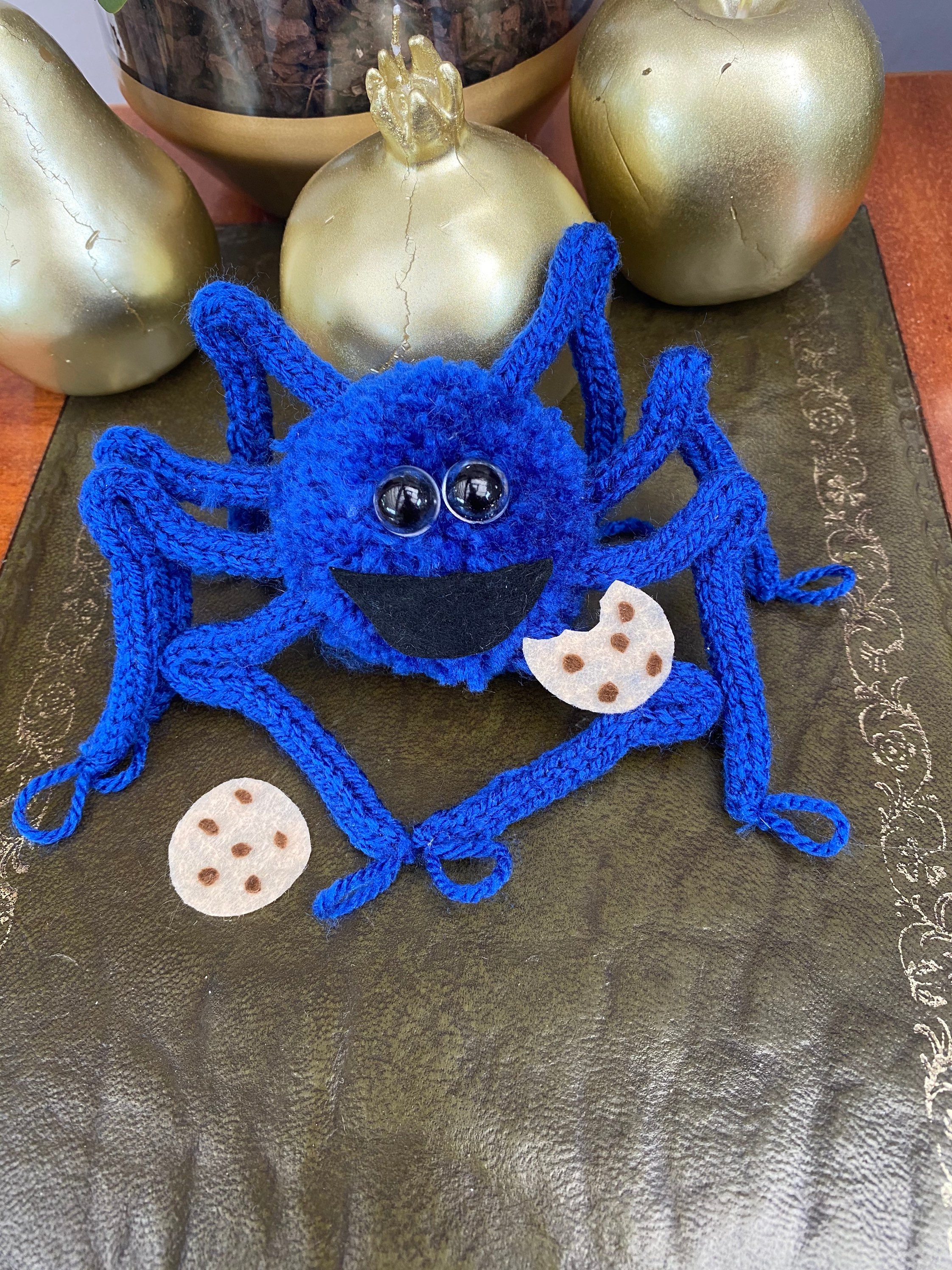Elmo & Cookie Monster Spider Fan Art Knitted Sesame Street Cutey Crawly ...